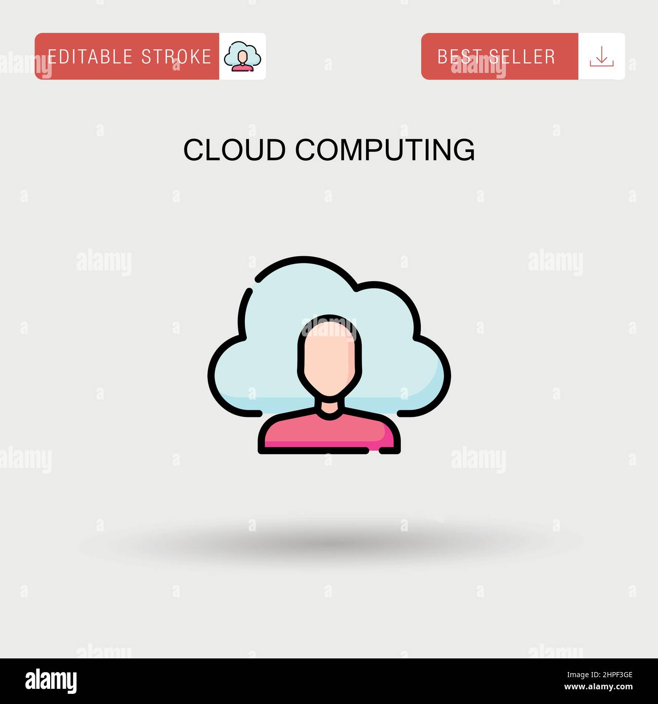 Cloud computing Simple vector icon Stock Vector Image & Art - Alamy