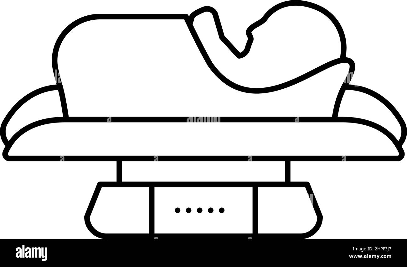 baby weight scale tool line icon vector illustration Stock Vector Image ...