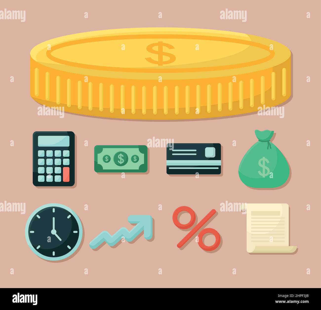 nine business items Stock Vector Image & Art - Alamy