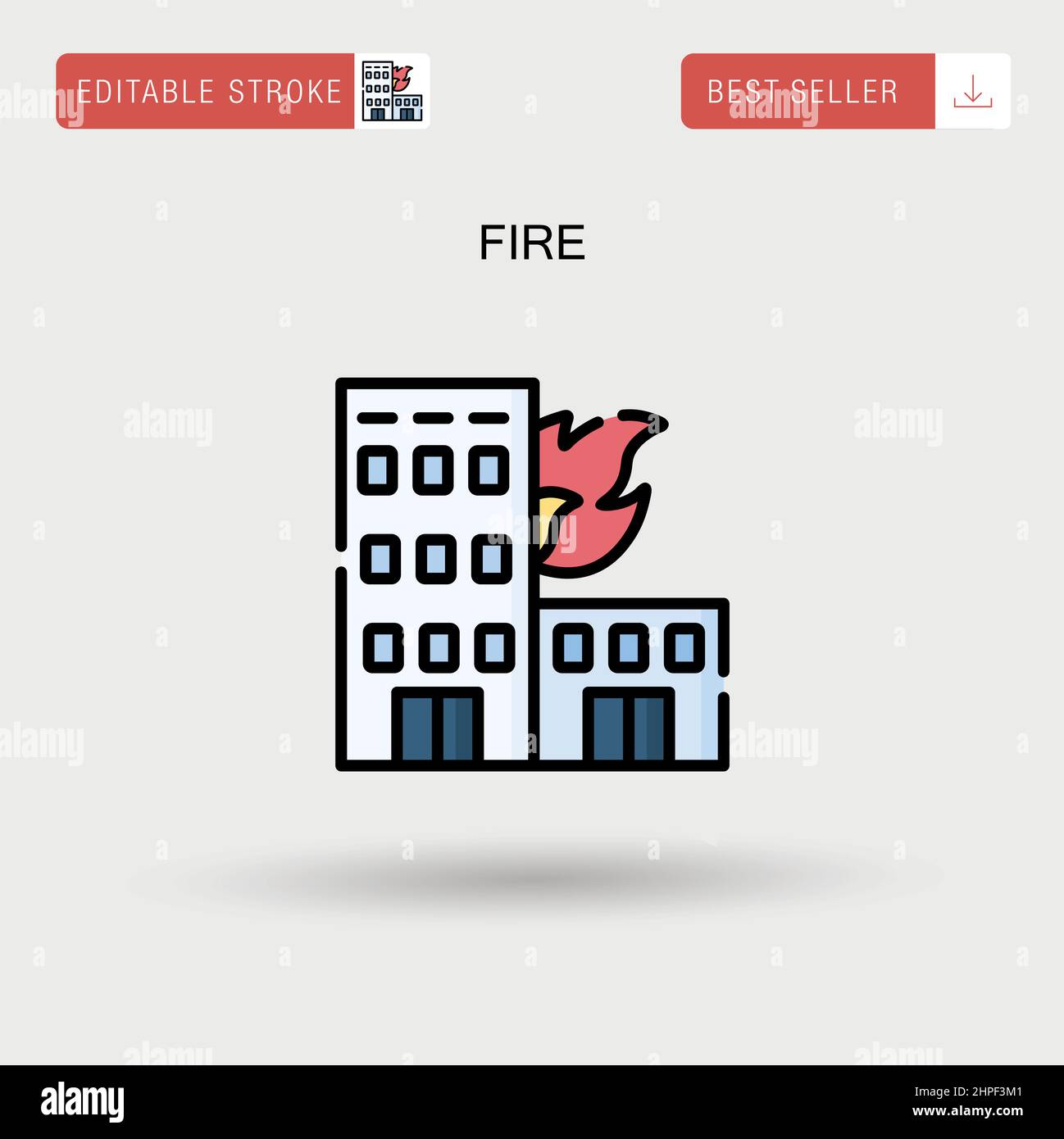 Fire Simple vector icon Stock Vector Image & Art - Alamy