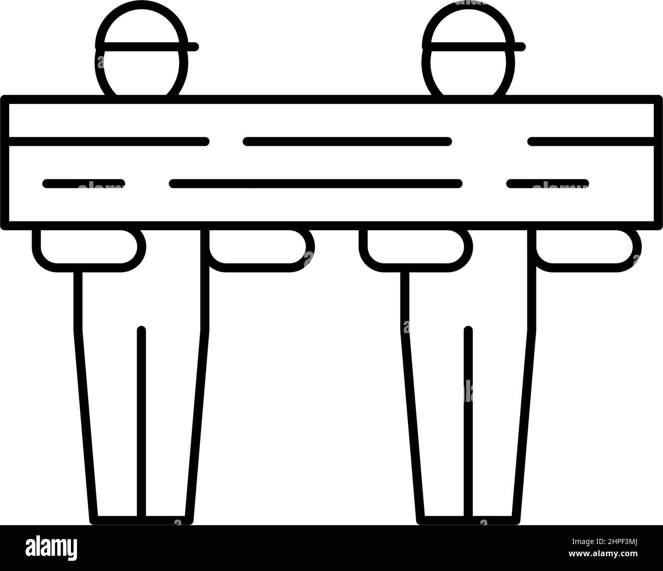 worker carrying wooden timber line icon vector illustration Stock ...