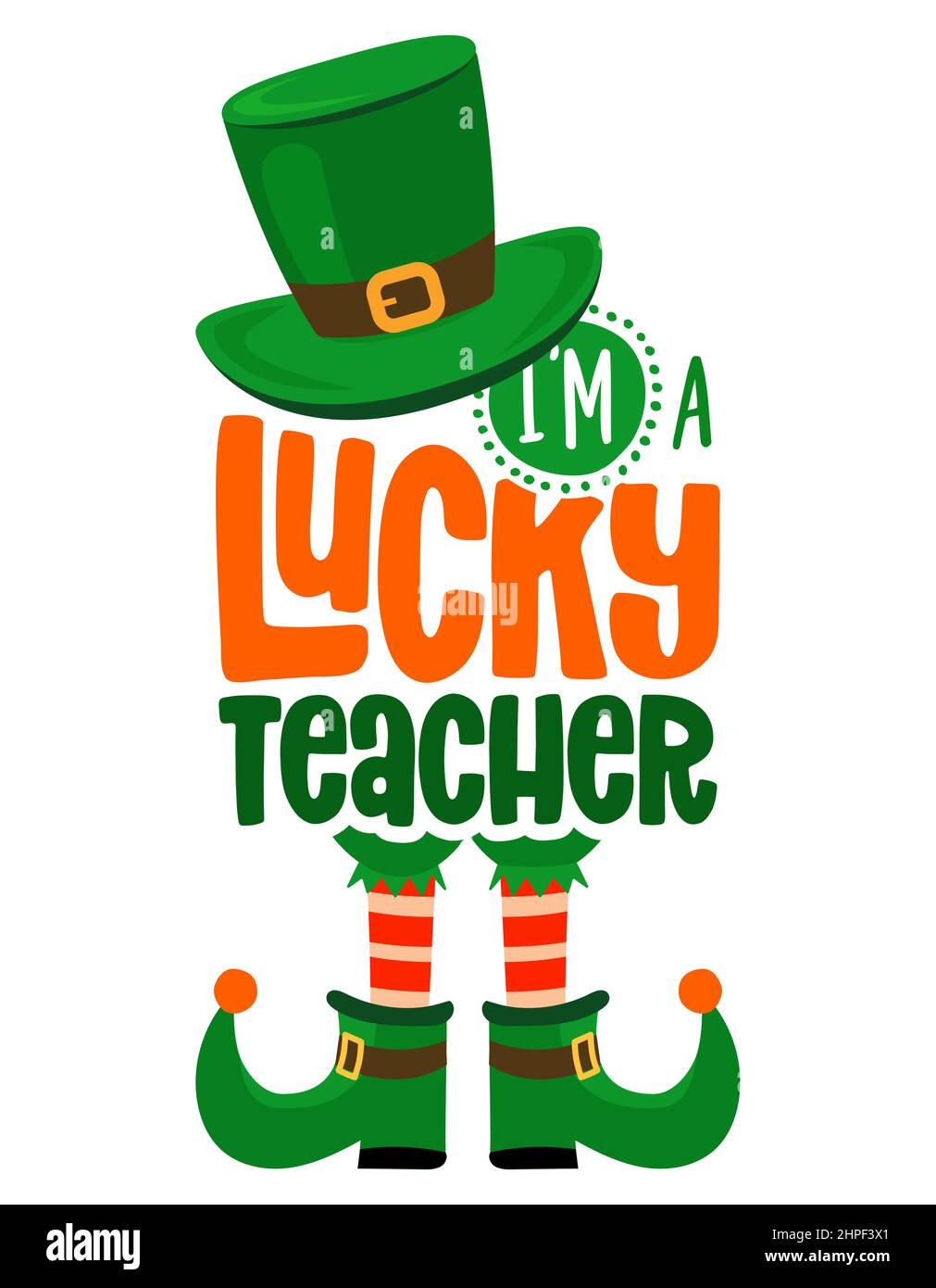 One lucky teacher - funny St Patrick's Day inspirational lettering ...