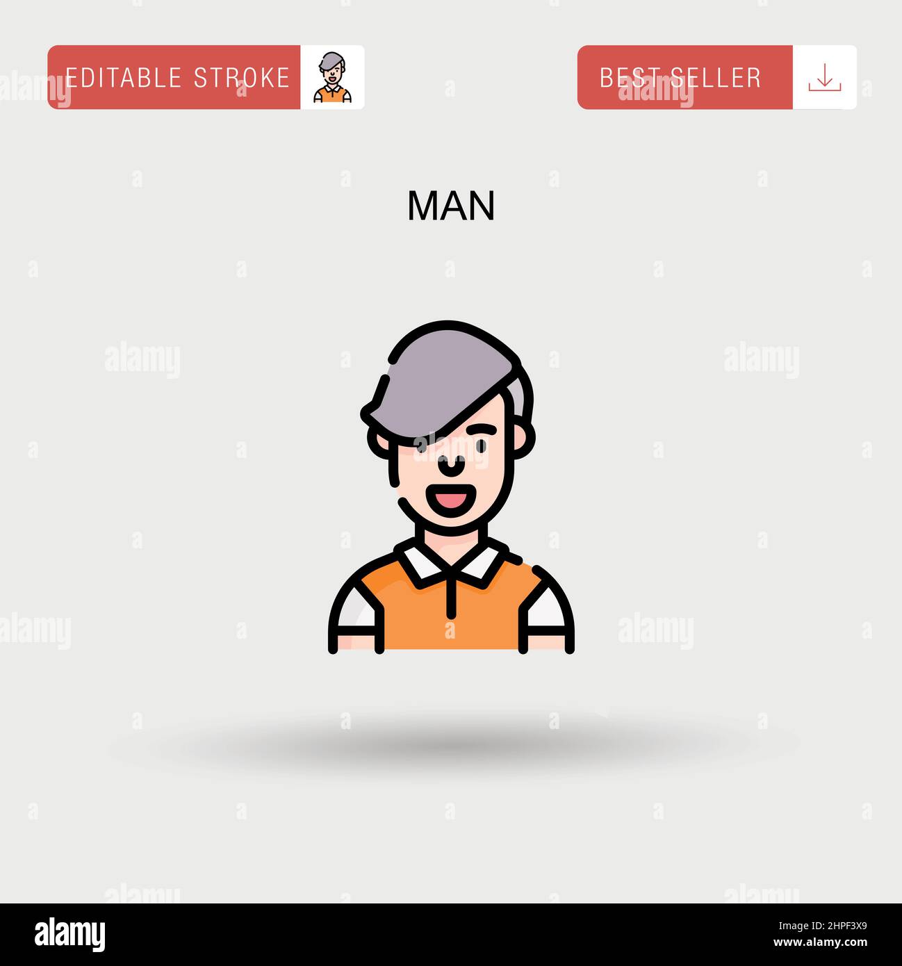 Man Simple vector icon Stock Vector Image & Art - Alamy