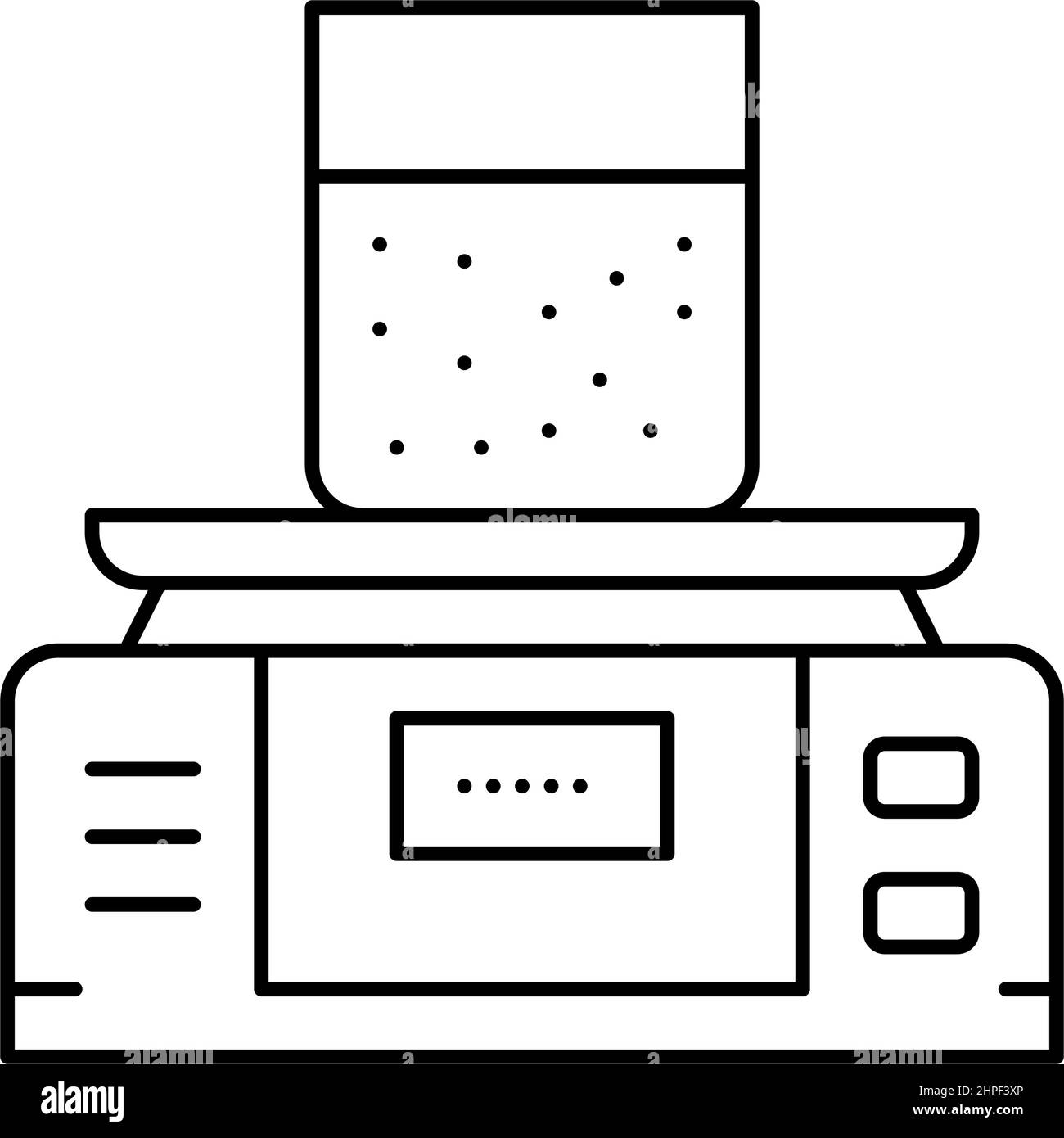 equipment for soil testing and weight measuring line icon vector ...