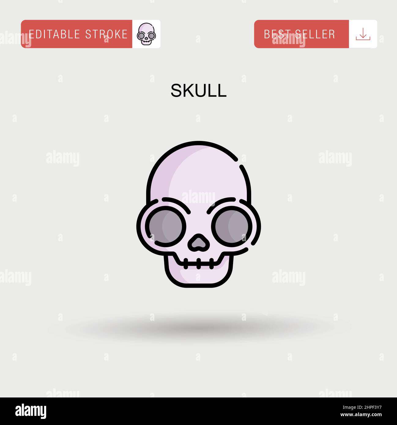 Skull Simple vector icon Stock Vector Image & Art - Alamy