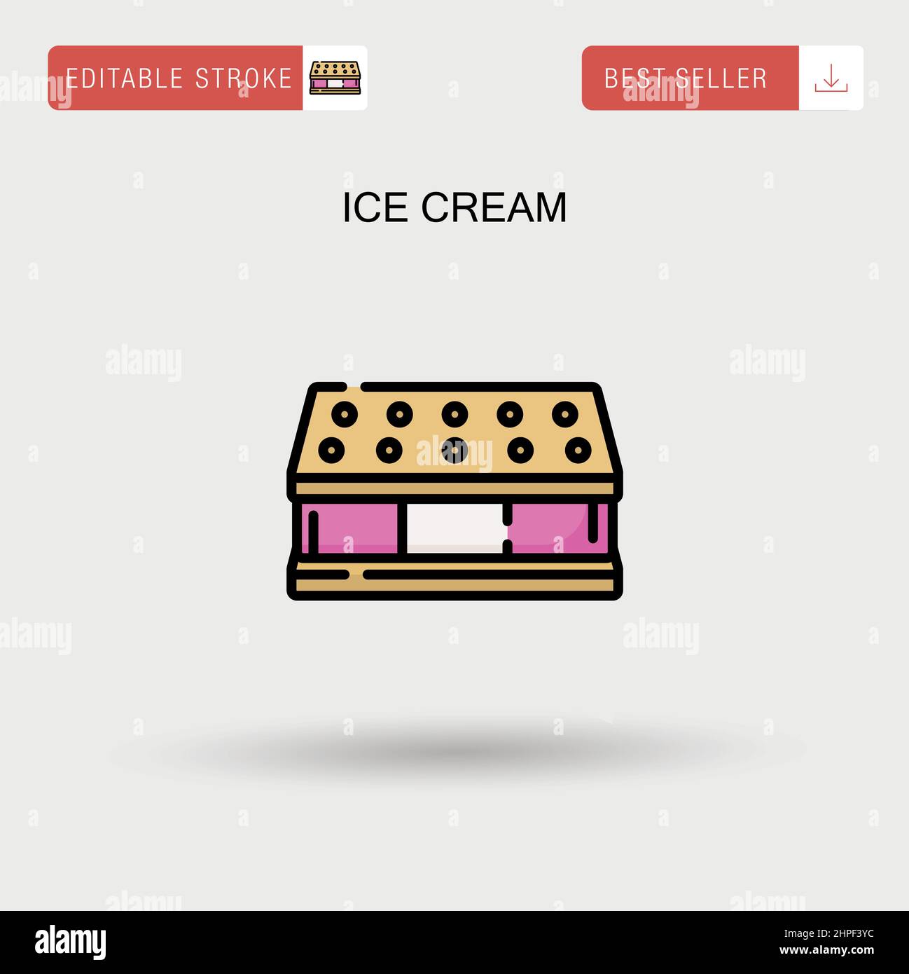 Ice cream Simple vector icon Stock Vector Image & Art - Alamy