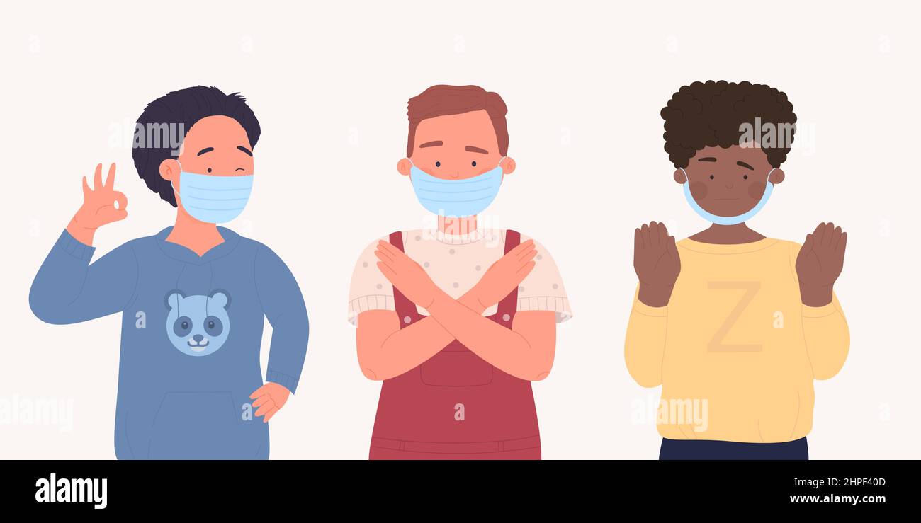 Boys wearing mask in right and wrong way. How to wear mask correct ...