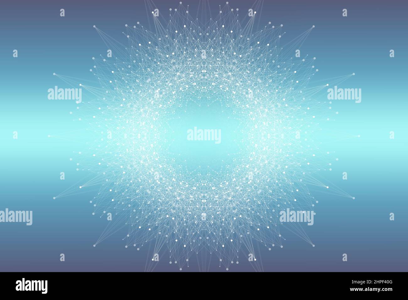 Quantum computer technology concept. Deep learning artificial intelligence. Big data algorithms ...
