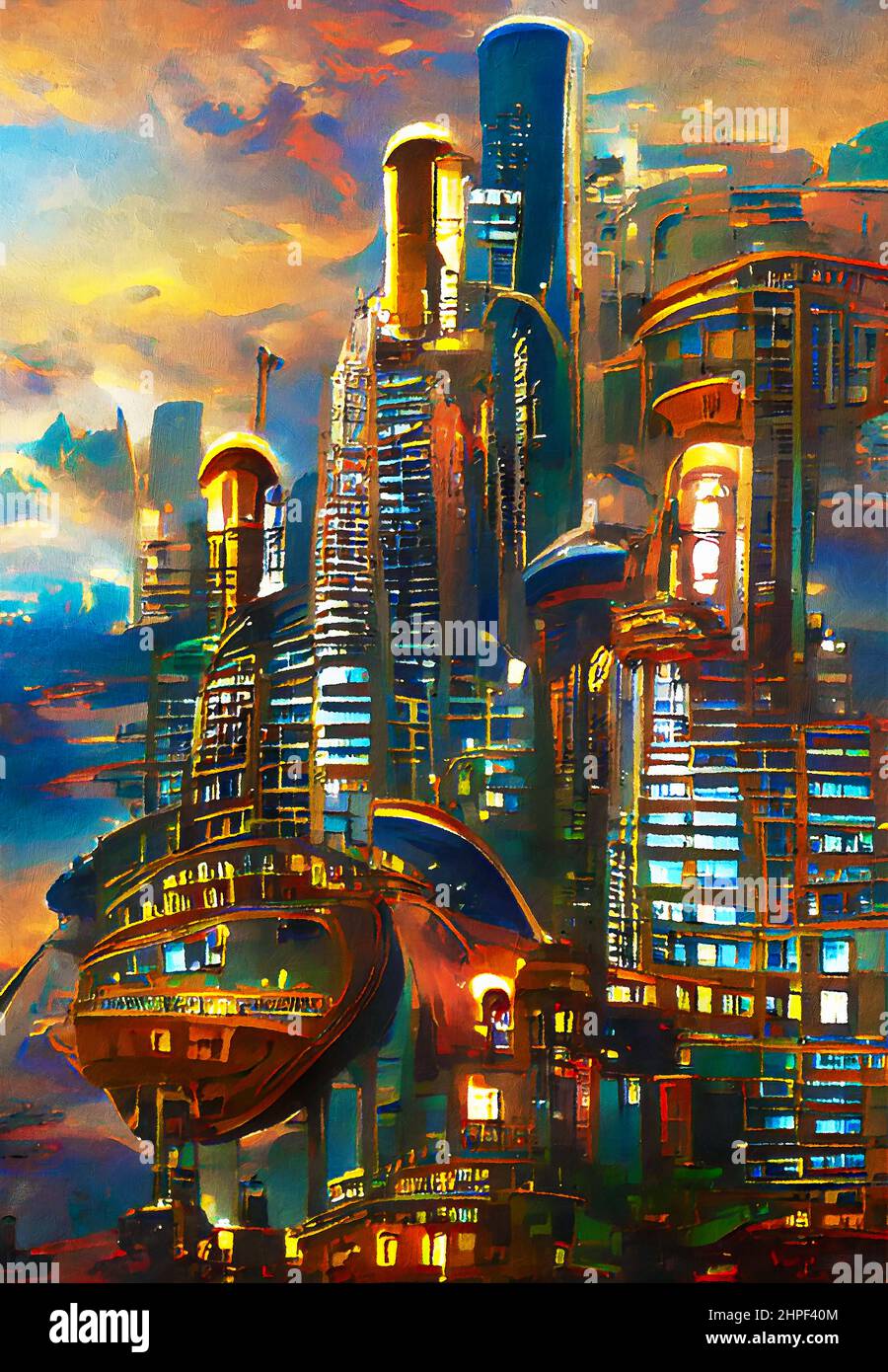 Skyline from the Future Stock Photo - Alamy