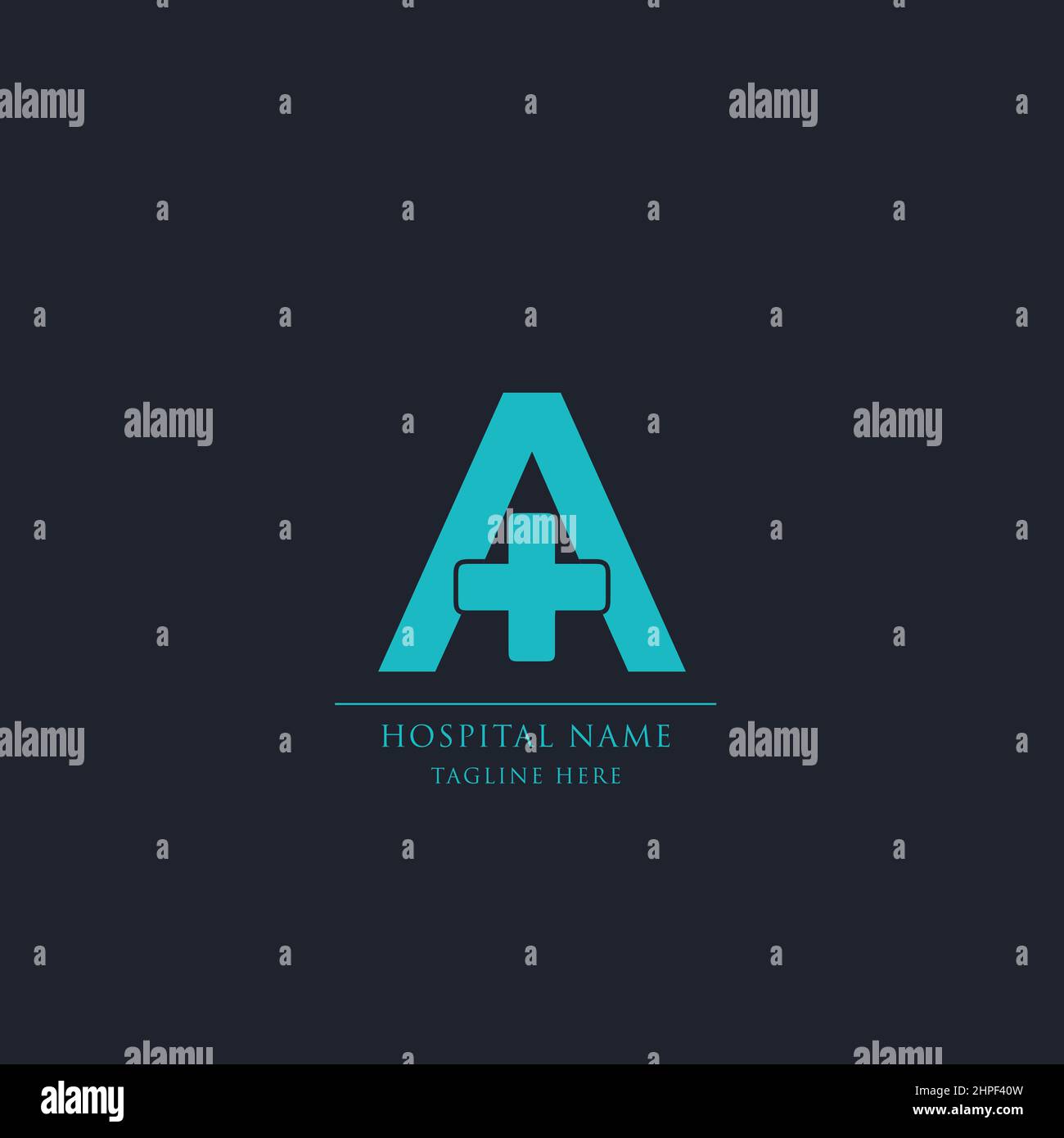 Alphabet A initial letter medical or hospital logo icon Stock Vector ...