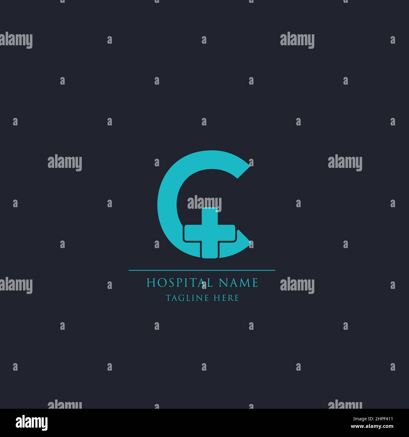 Alphabet C initial letter medical or hospital logo icon Stock Vector ...