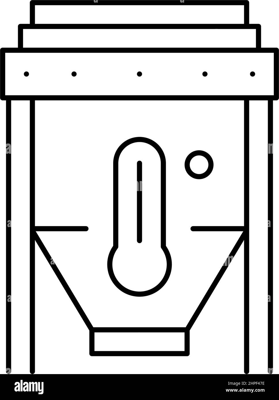 heating sand machine for glass production line icon vector illustration ...