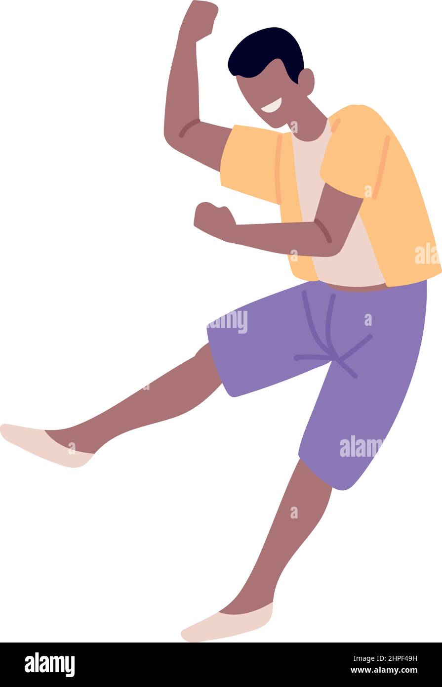 guy afro dancing celebrating Stock Vector Image & Art - Alamy