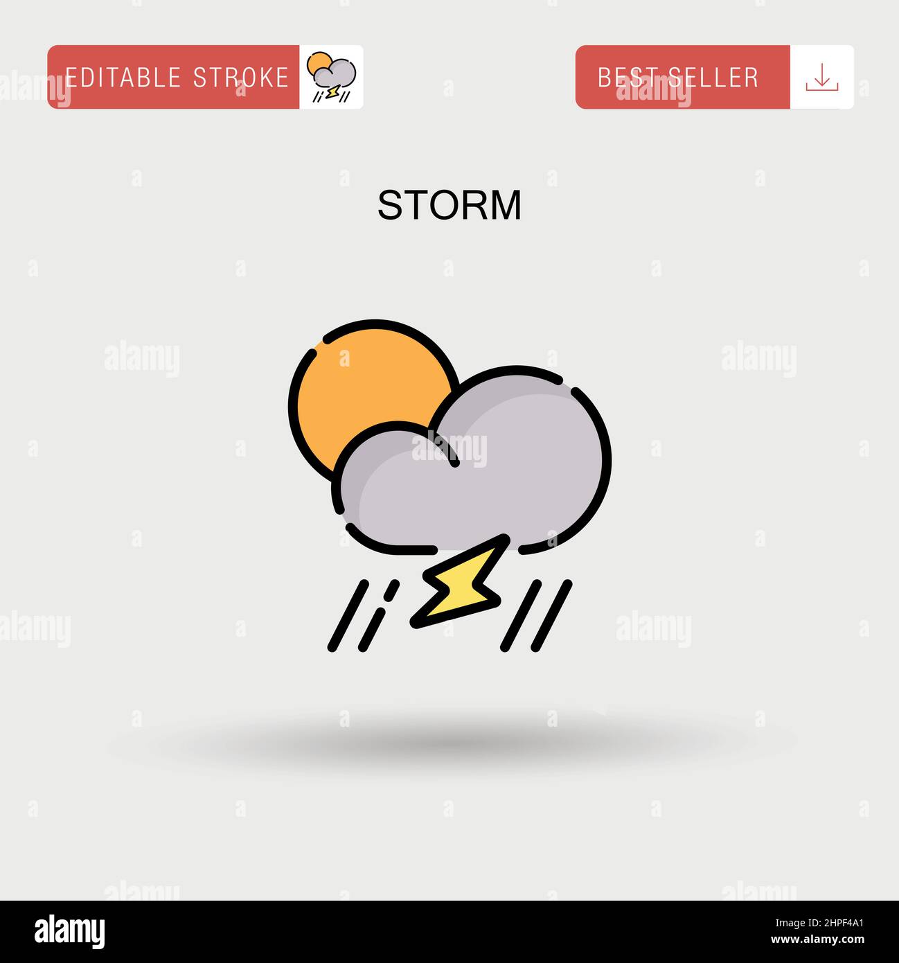 Thunderstorm panorama Stock Vector Images - Alamy