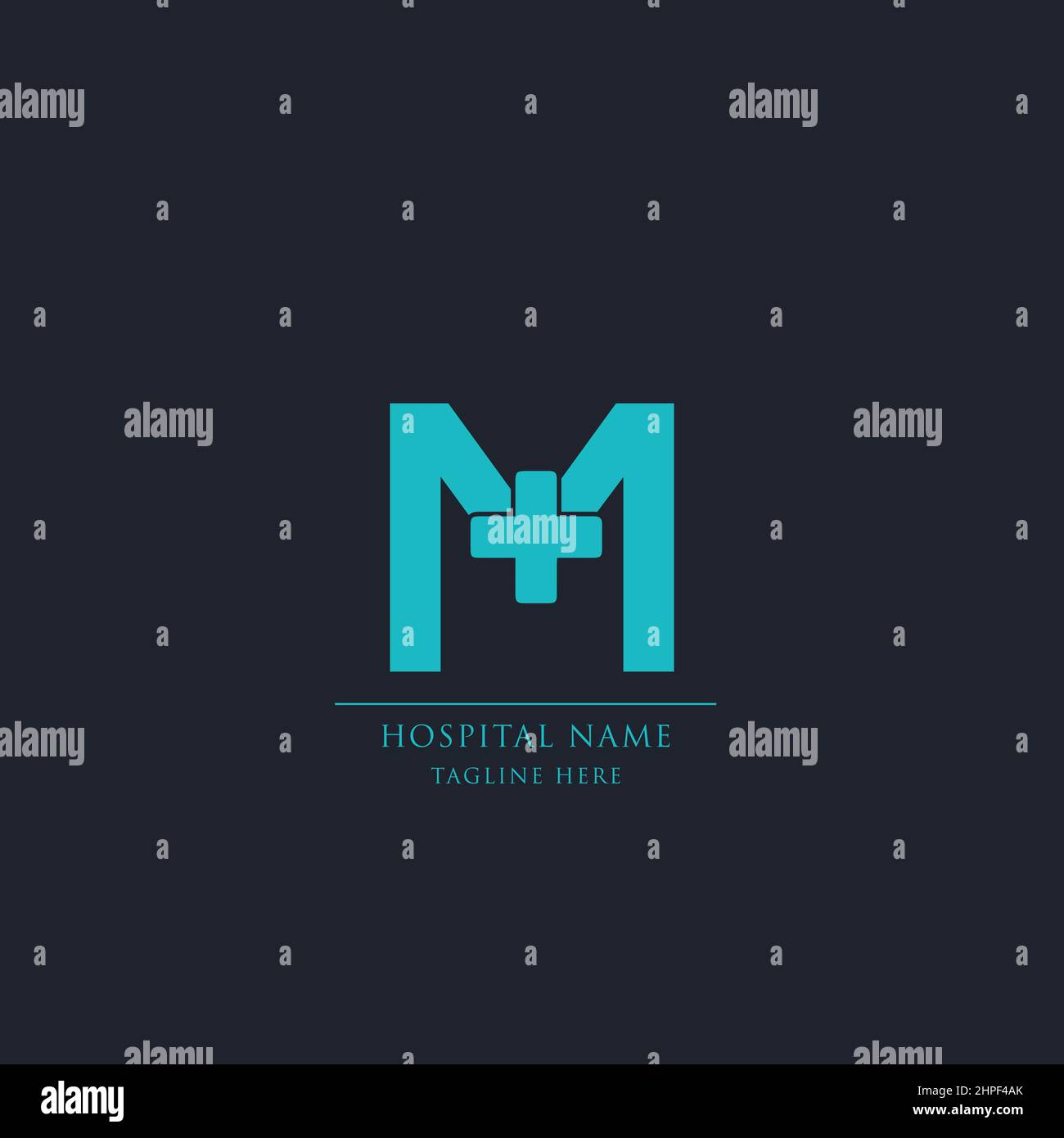 Alphabet M initial letter medical or hospital logo icon Stock Vector ...