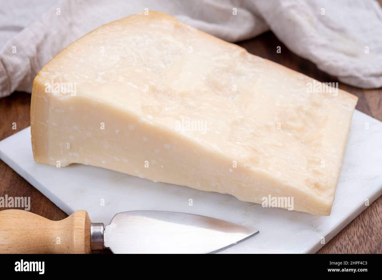 Italian hard parmigiano-reggiano parmesan cheese made from cow milk ...
