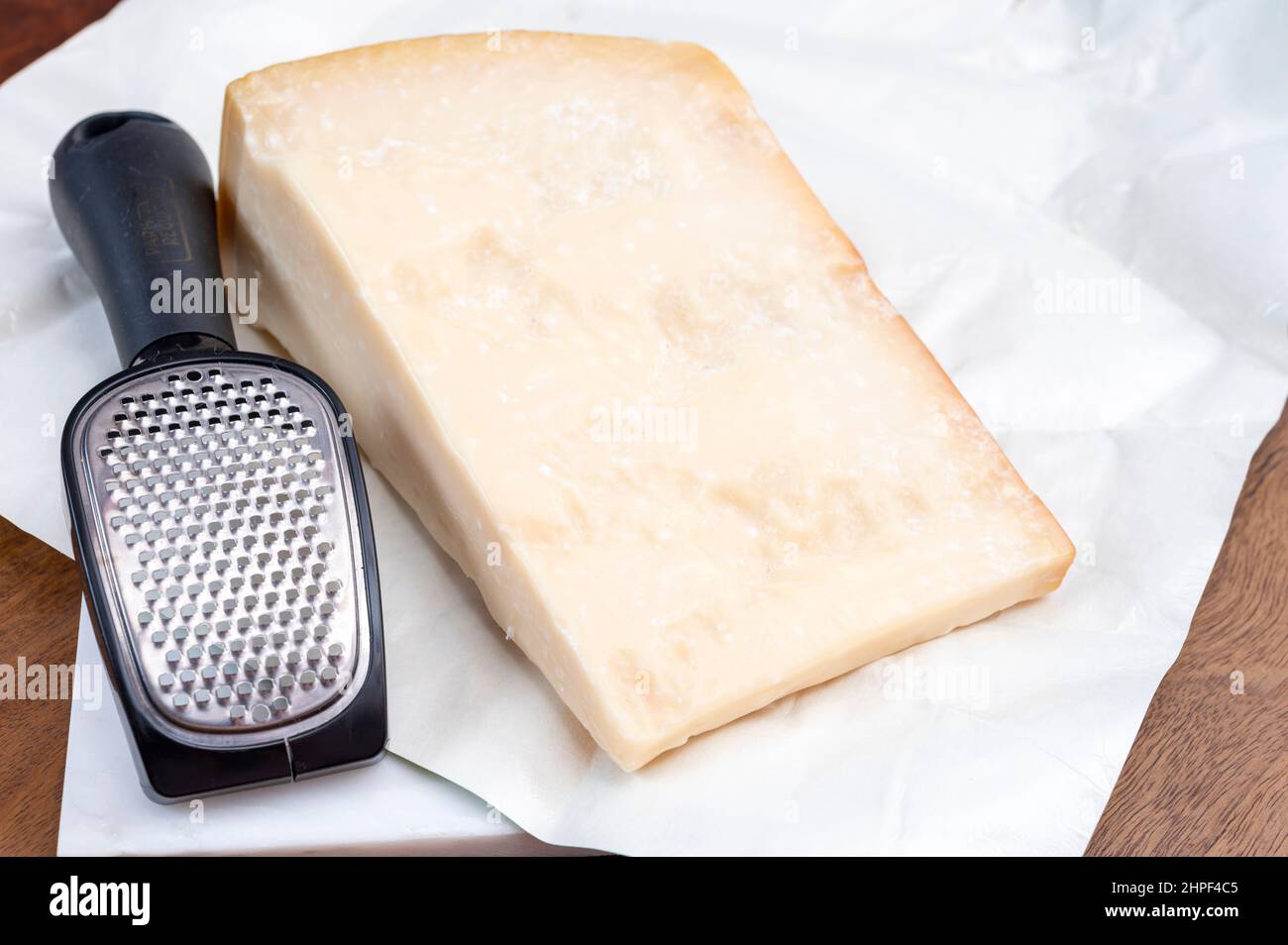 Italian hard parmigiano-reggiano parmesan cheese made from cow milk ...