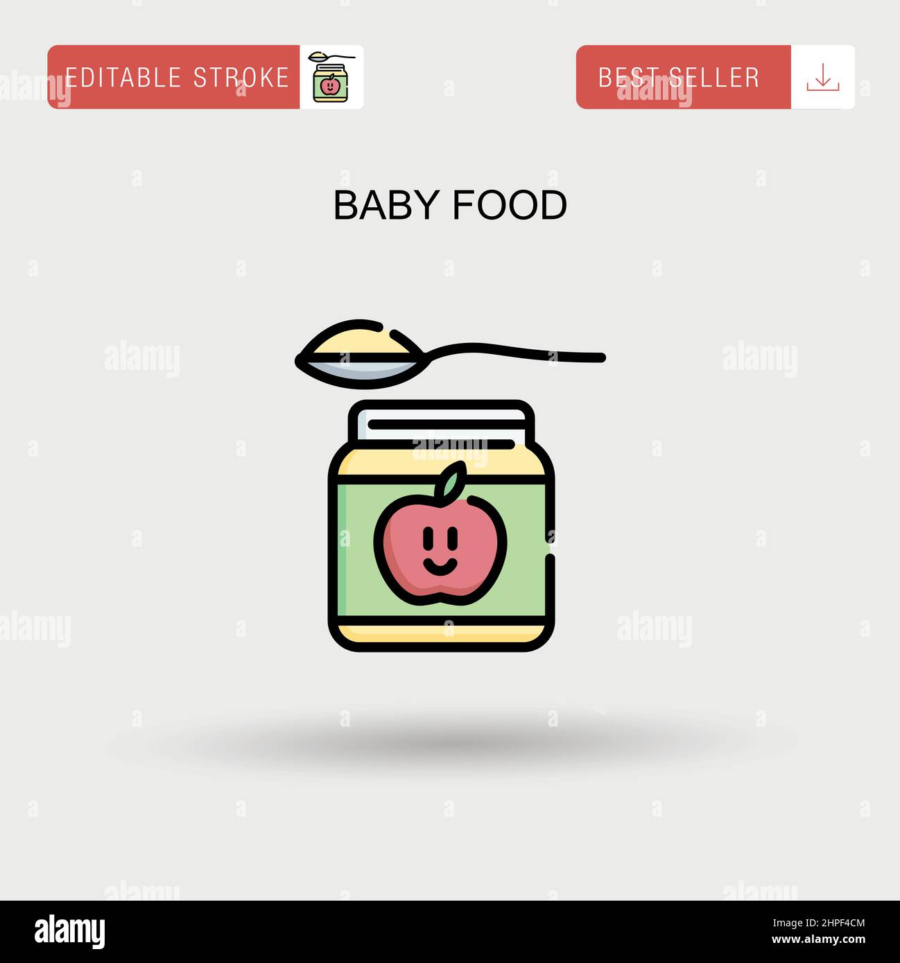 Baby food Simple vector icon Stock Vector Image & Art - Alamy
