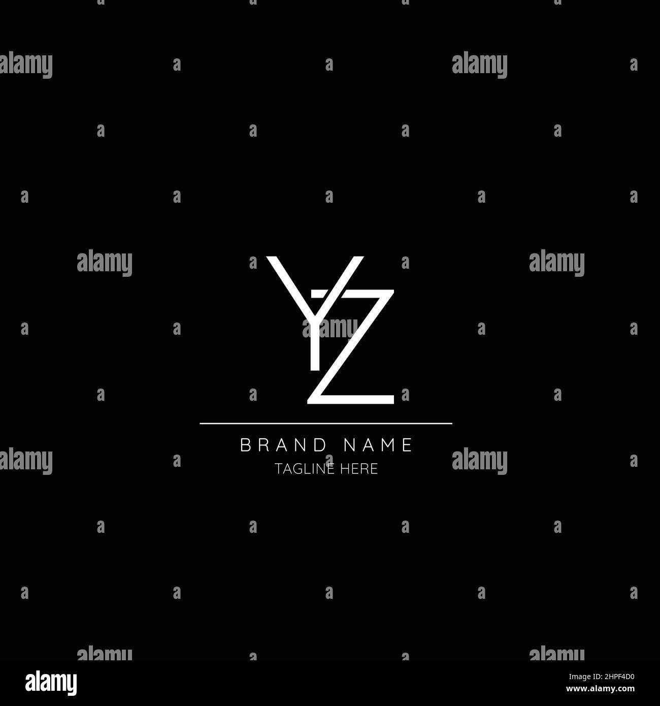 Alphabet YZ initial letter icon logo Stock Vector Image & Art - Alamy