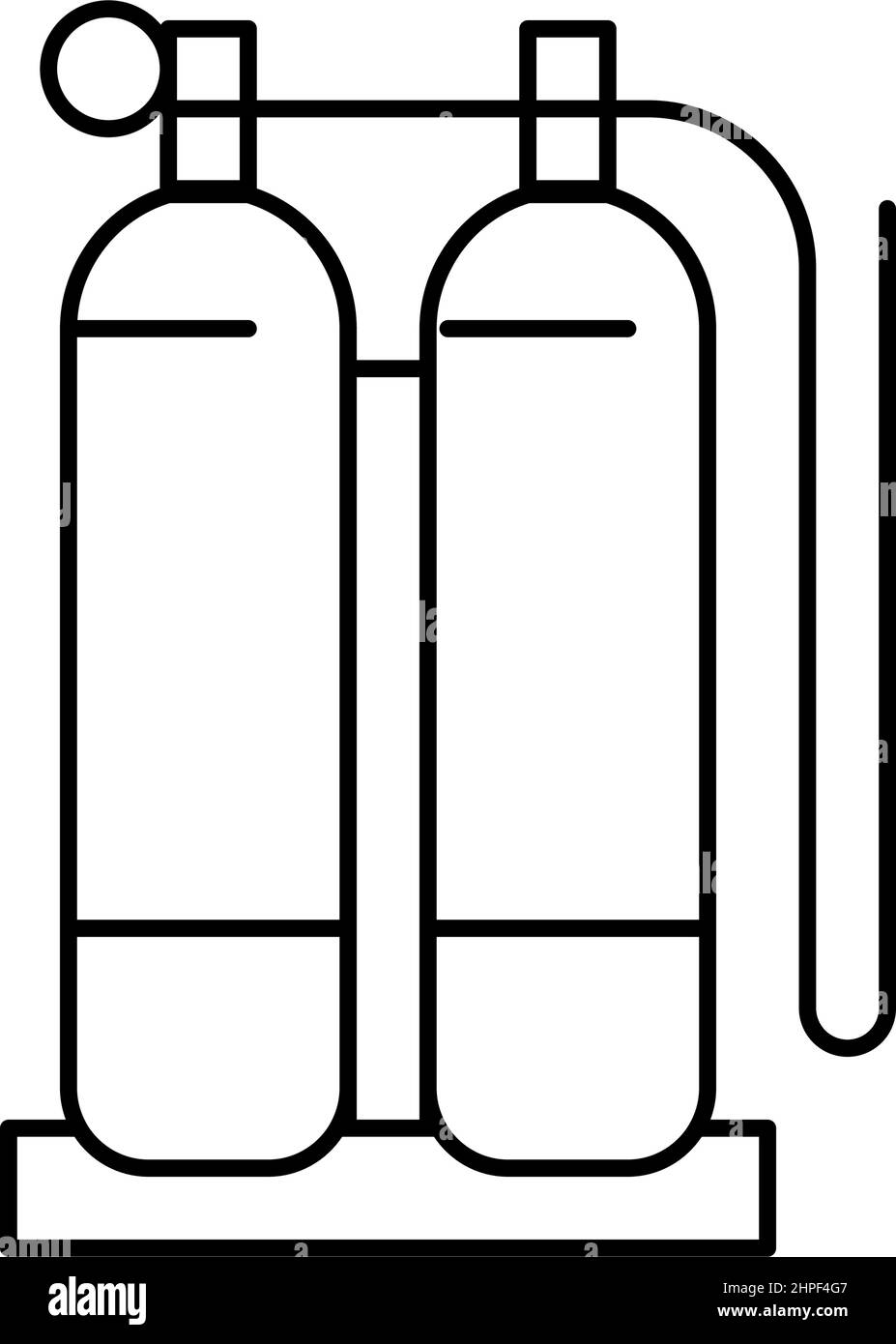 gas cylinders for welding line icon vector illustration Stock Vector ...