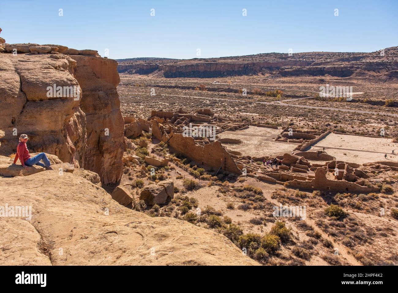 Pueblo Bonito, the ruin of an ancient Ancestral Puebloan Native ...