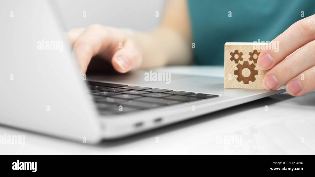 Maintenance computer concept. Support, IT service help and FAQ. Repair ...