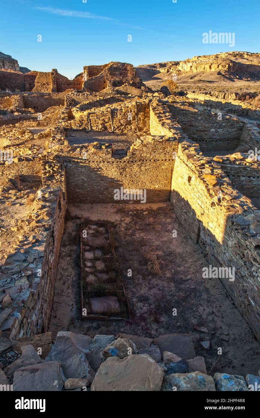 The Pueblo del Arroyo Ruin, an ancient Ancestral Puebloan Native ...