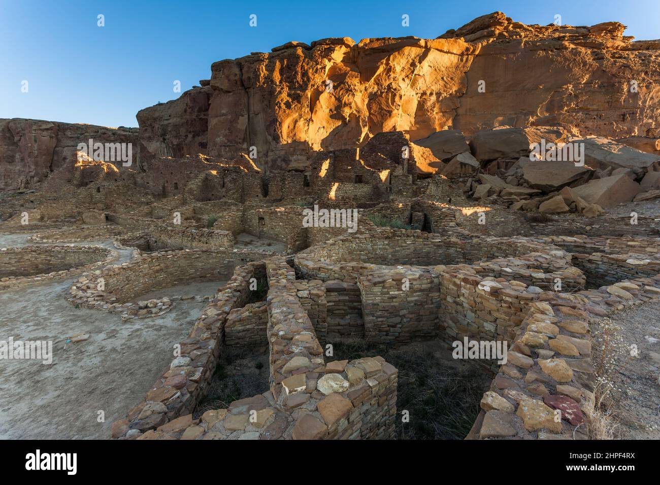 Pueblo Bonito, the ruin of an ancient Ancestral Puebloan Native ...