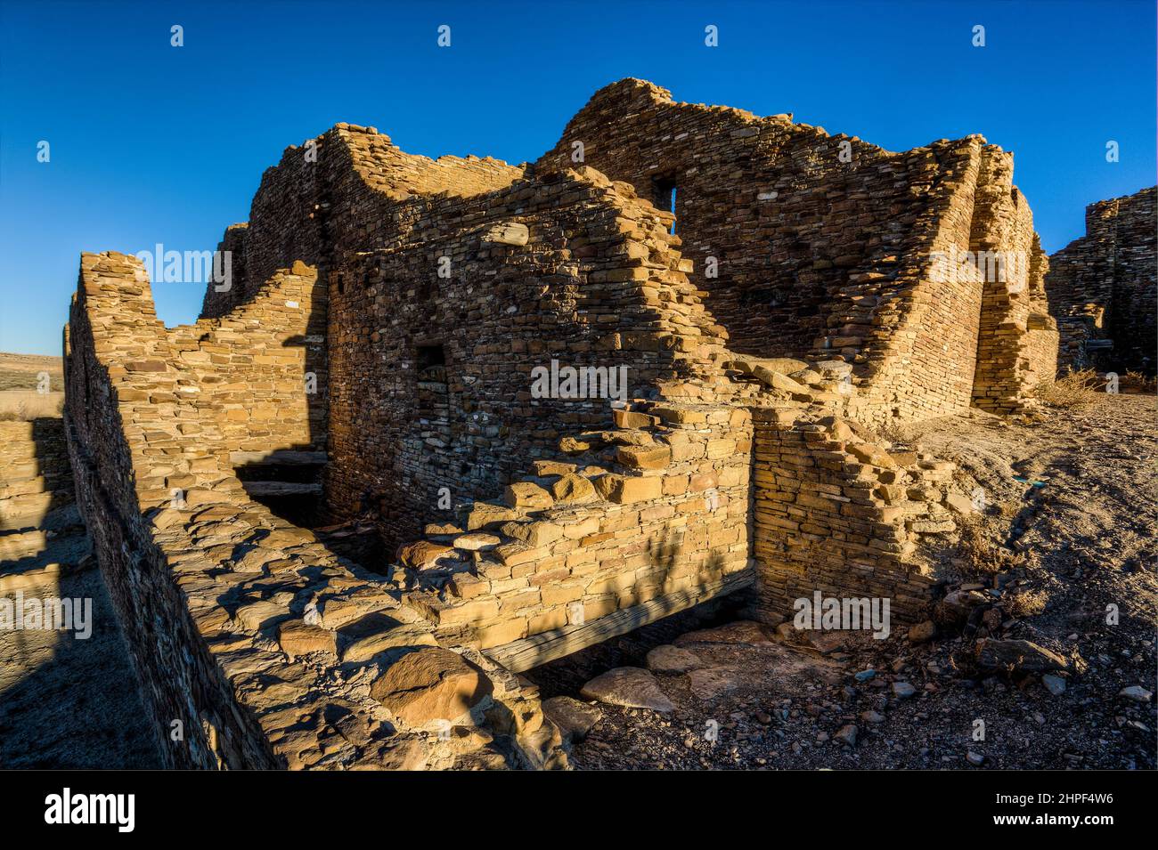 The Pueblo del Arroyo Ruin, an ancient Ancestral Puebloan Native ...