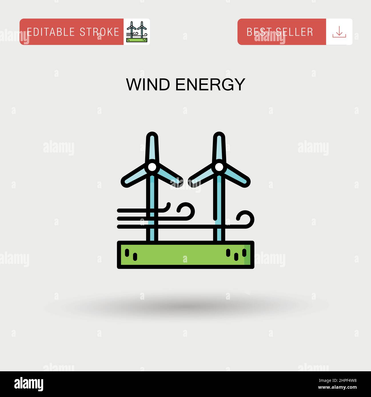 Wind power renewable energy icon hi-res stock photography and images ...