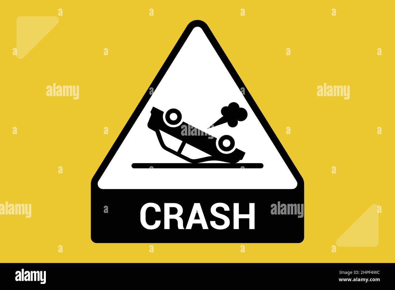 inverted car icon. the driver had an accident. flat vector illustration ...