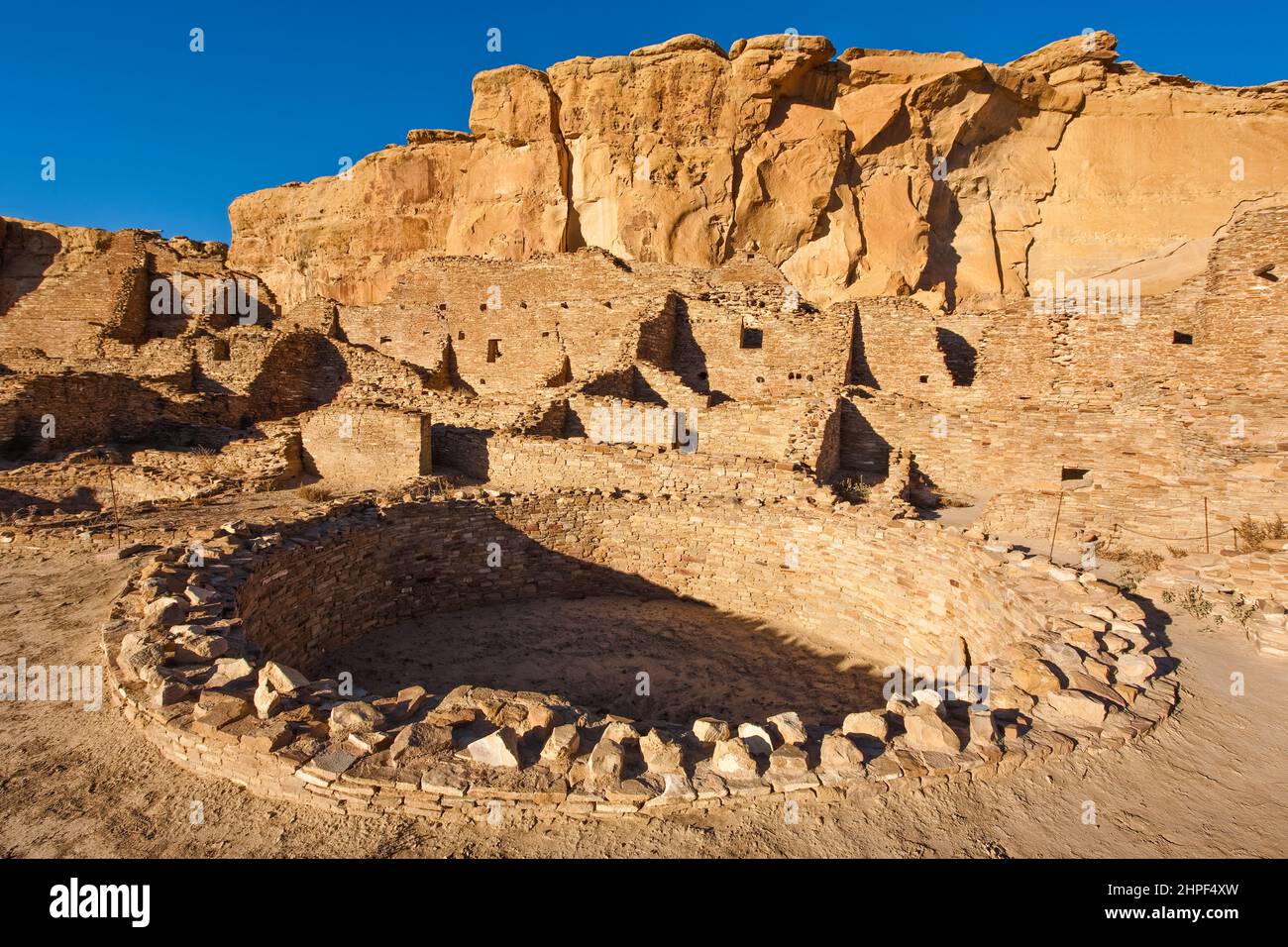 Pueblo Bonito, the ruin of an ancient Ancestral Puebloan Native ...