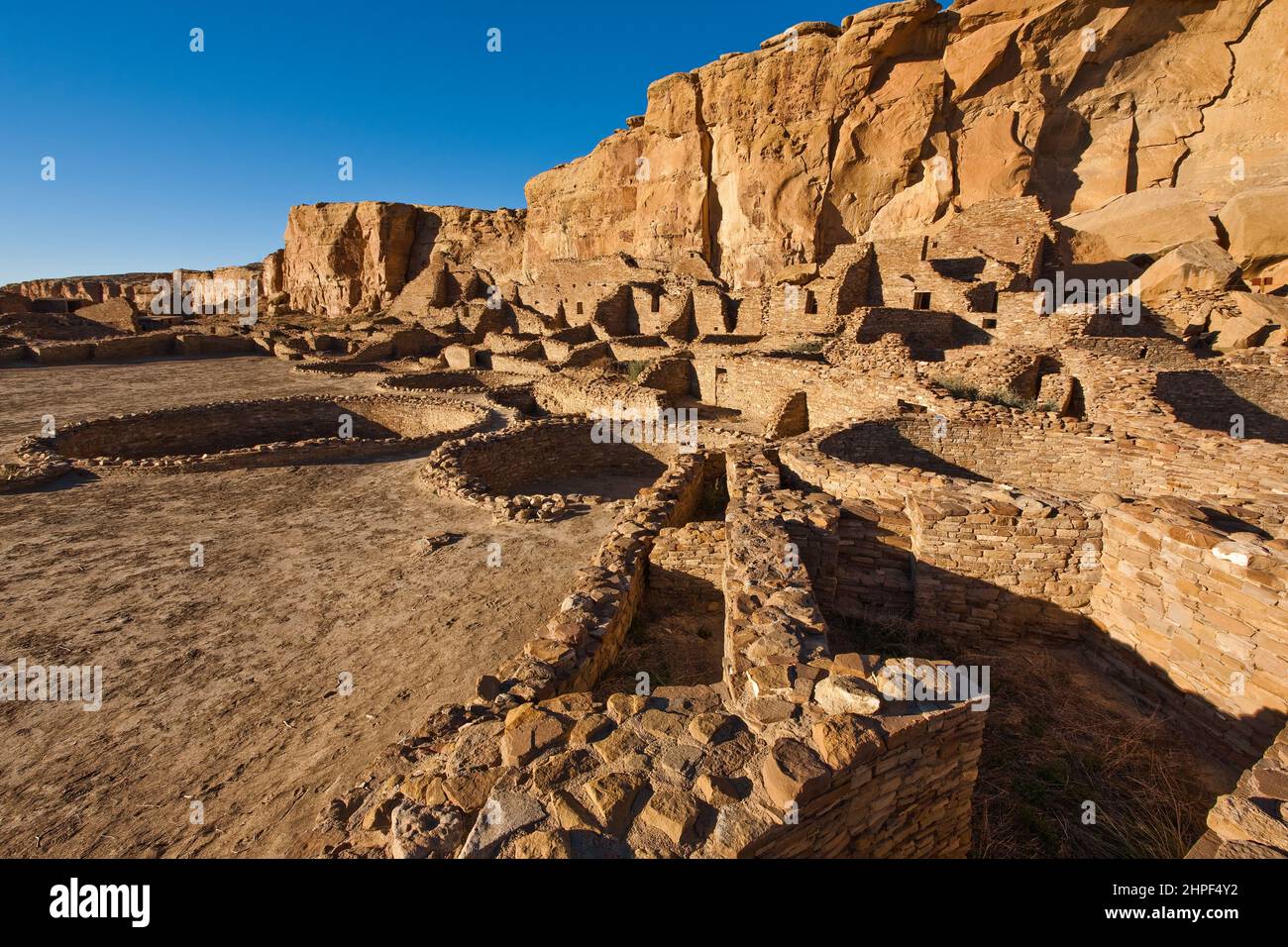 Pueblo Bonito, the ruin of an ancient Ancestral Puebloan Native ...