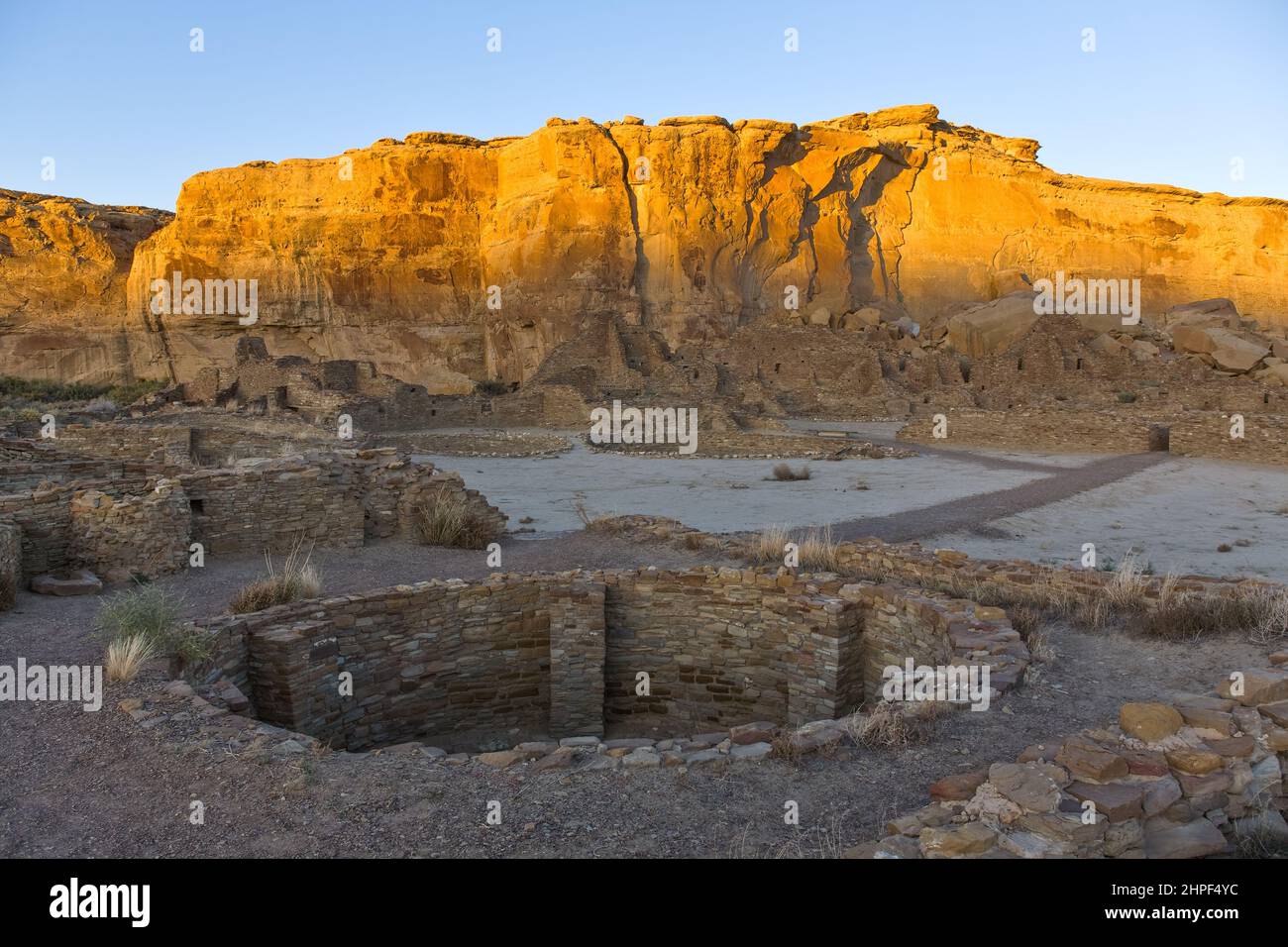 Pueblo Bonito, the ruin of an ancient Ancestral Puebloan Native ...