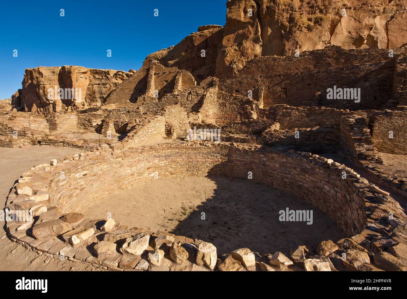 Pueblo Bonito, the ruin of an ancient Ancestral Puebloan Native ...