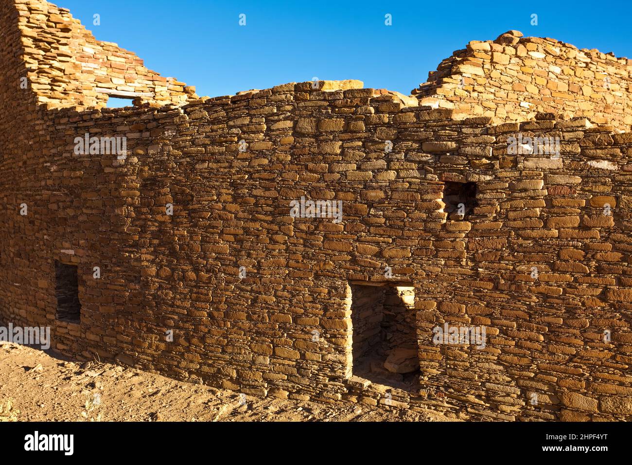 Pueblo Bonito, the ruin of an ancient Ancestral Puebloan Native ...