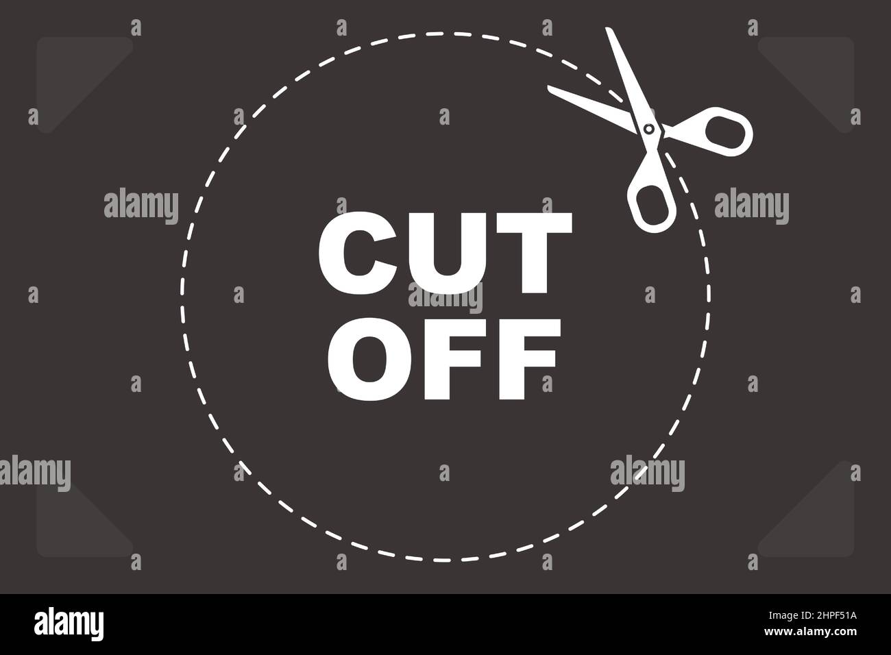 cut mark for scissors. dotted red line. flat vector illustration Stock ...