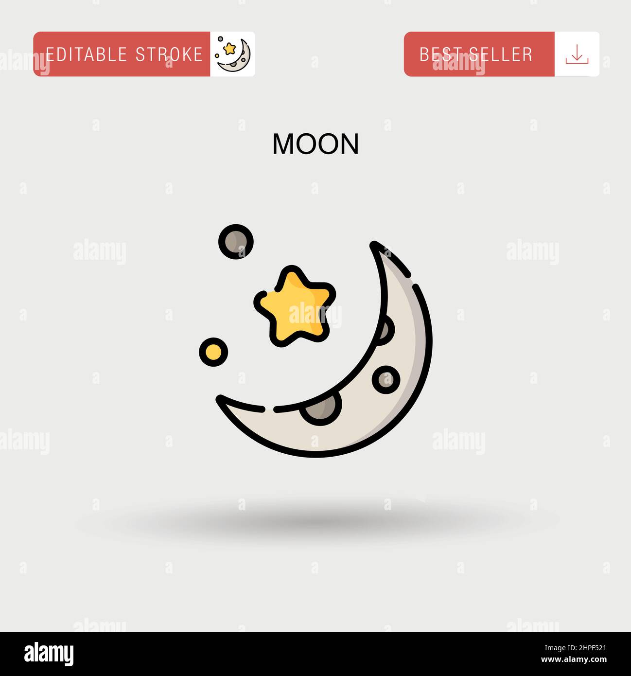 Moon Simple vector icon Stock Vector Image & Art - Alamy