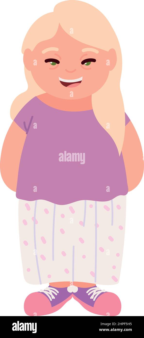 girl with down syndrome cartoon Stock Vector Image & Art - Alamy