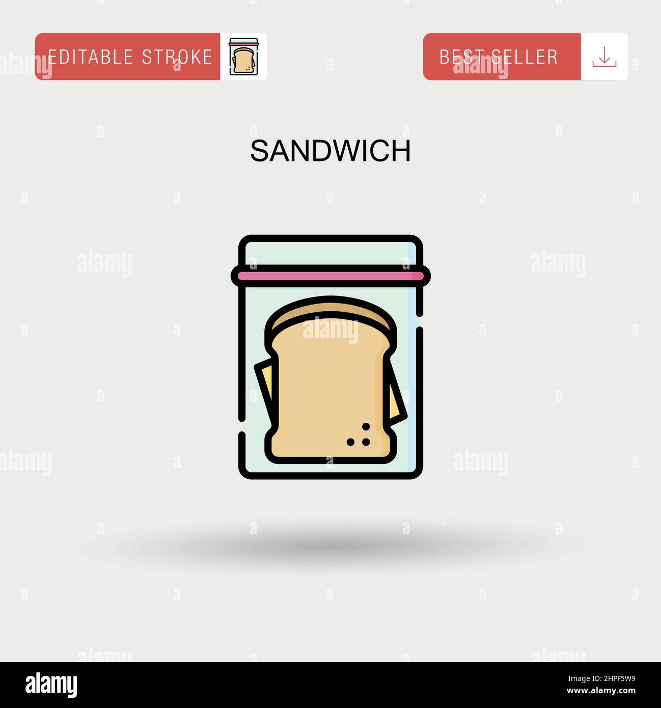 Sandwich Simple vector icon Stock Vector Image & Art - Alamy
