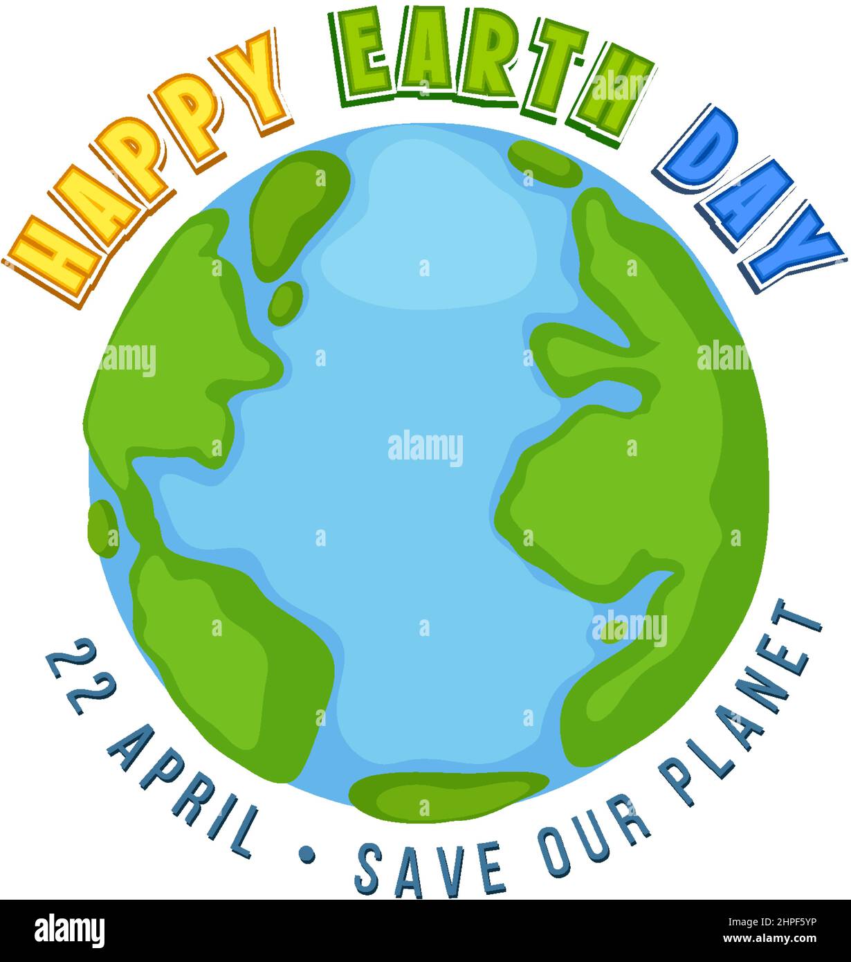 Happy Earth Day on 22 April logo banner illustration Stock Vector Image ...