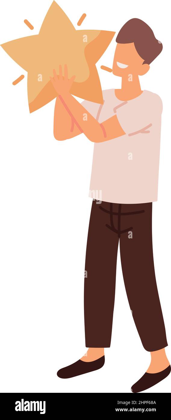 guy with achievement star Stock Vector Image & Art - Alamy