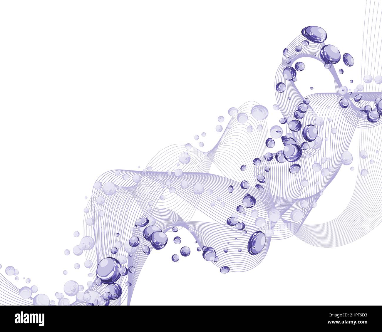 Abstract wave element from thin lines. Stylized line art background in ...