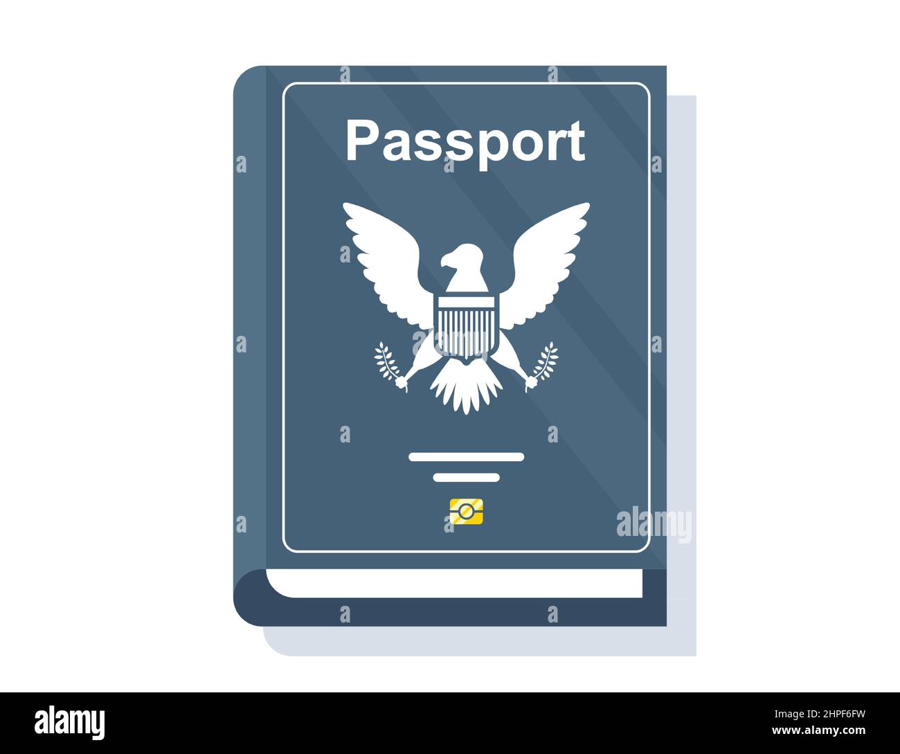 blue passport of a citizen of the country. flat vector illustration ...