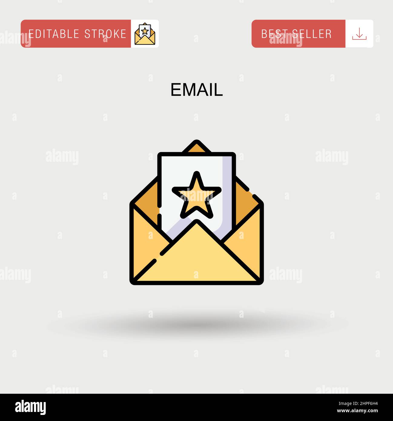 Black white email icon Stock Vector Images - Alamy
