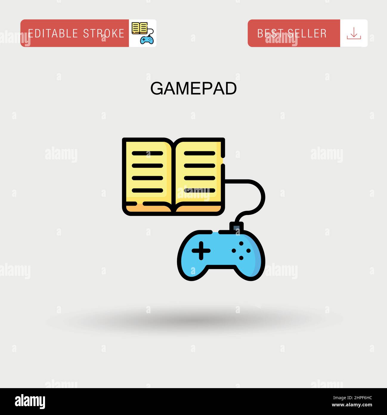Gamepad icon black background white hi-res stock photography and images ...