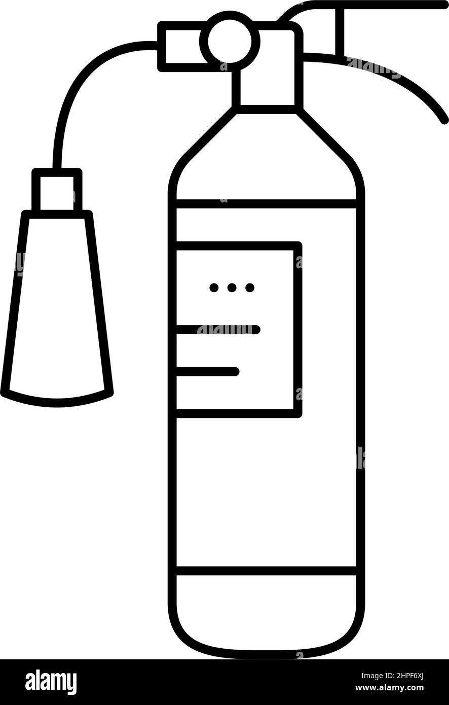 fire extinguisher line icon vector illustration flat Stock Vector Image ...