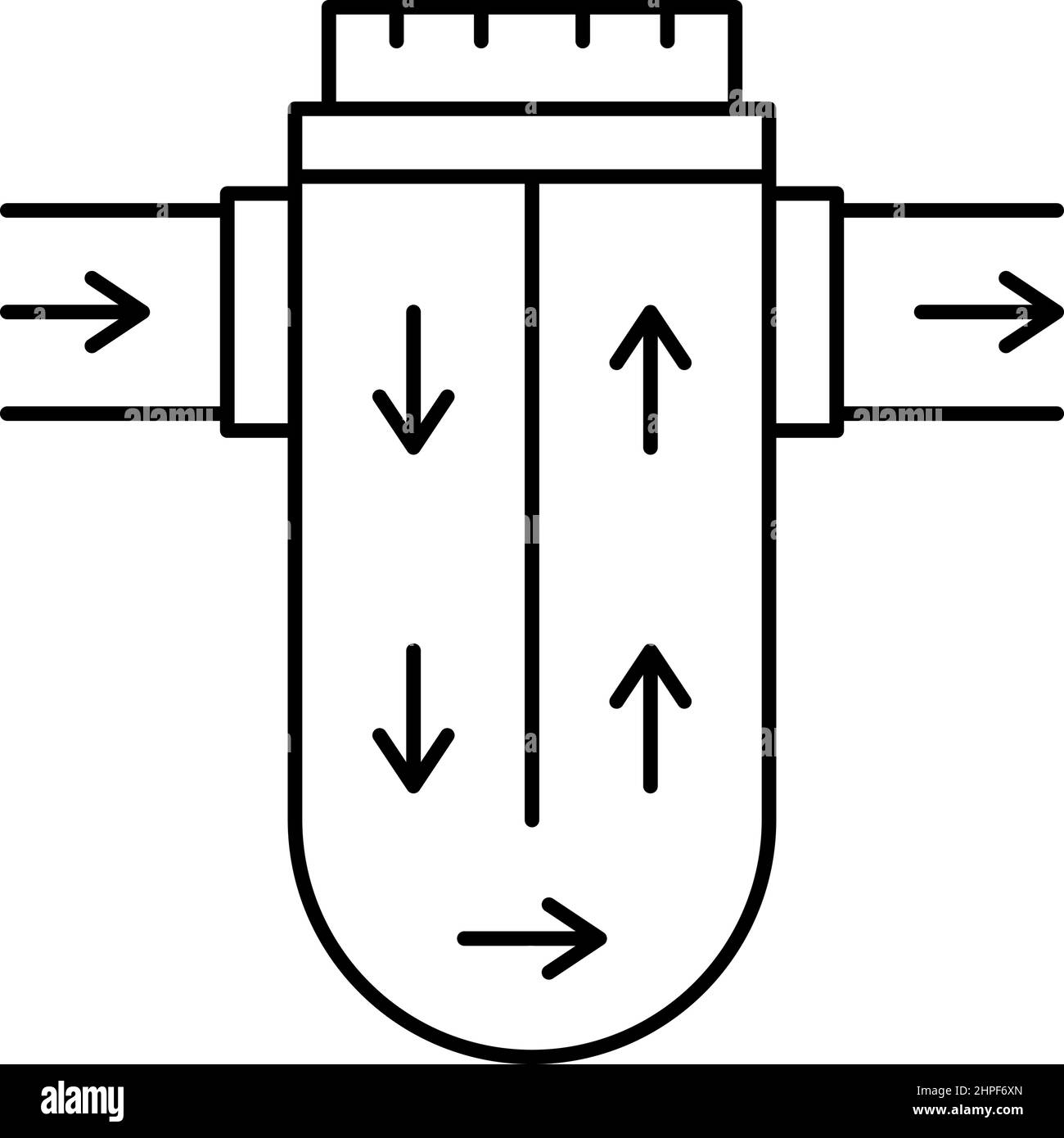 process of water filtration line icon vector illustration Stock Vector ...