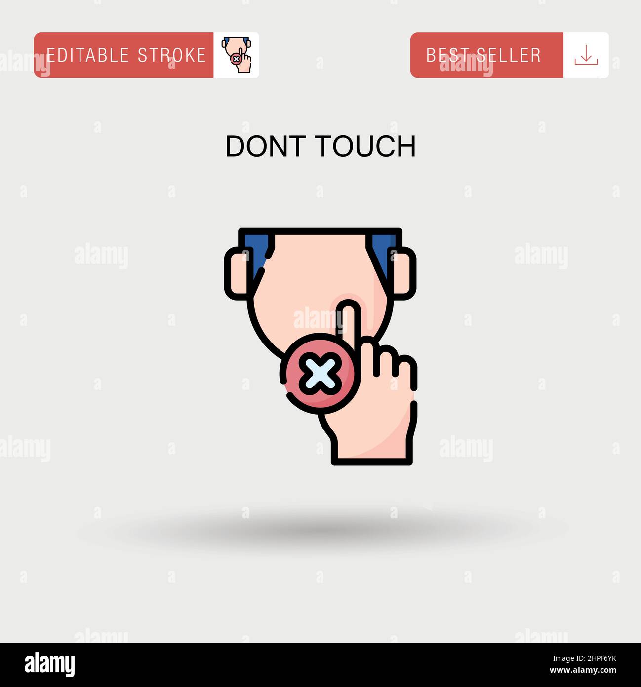 Dont touch Simple vector icon Stock Vector Image & Art - Alamy