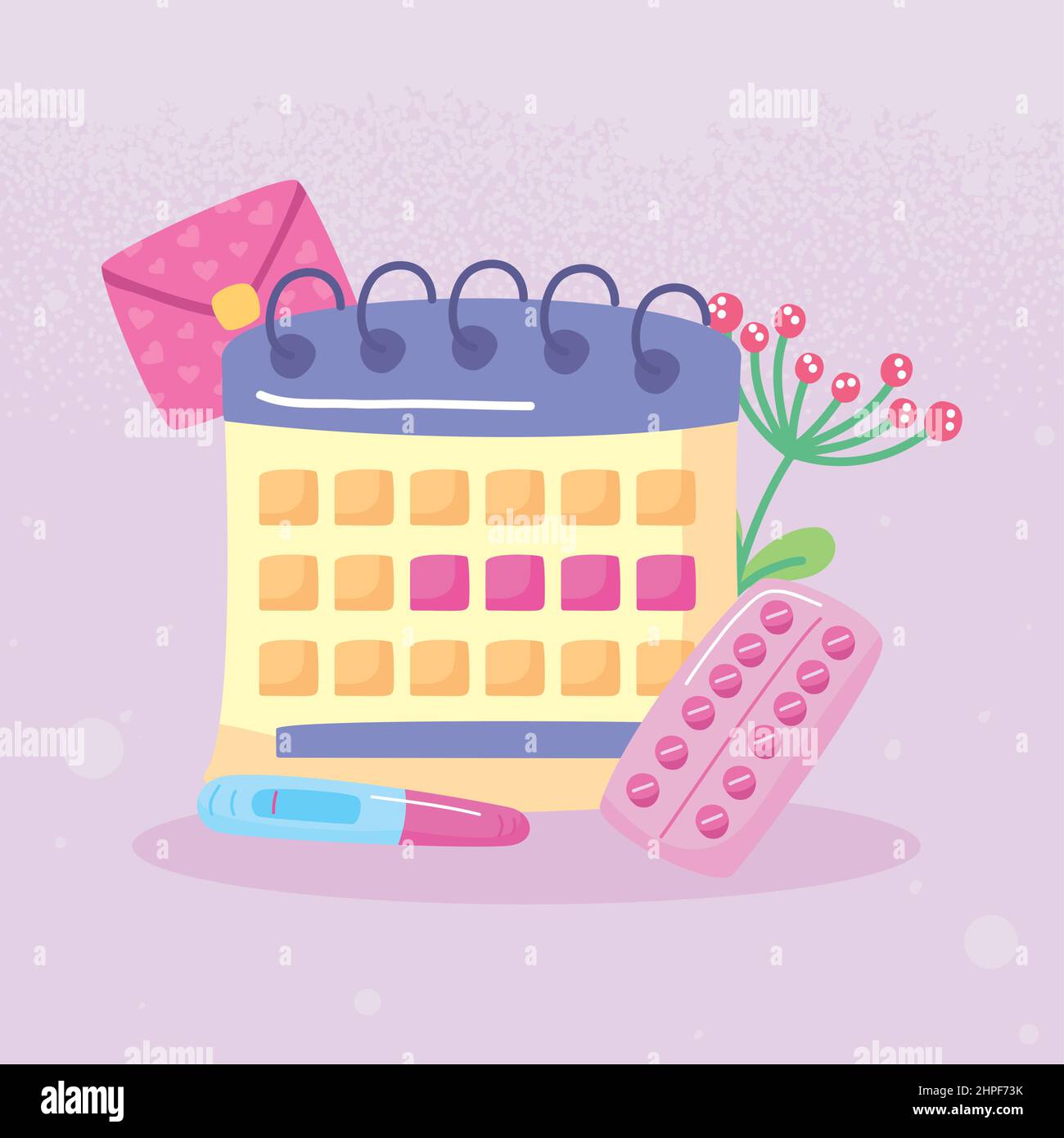 menstruation calendar with set items Stock Vector Image & Art - Alamy